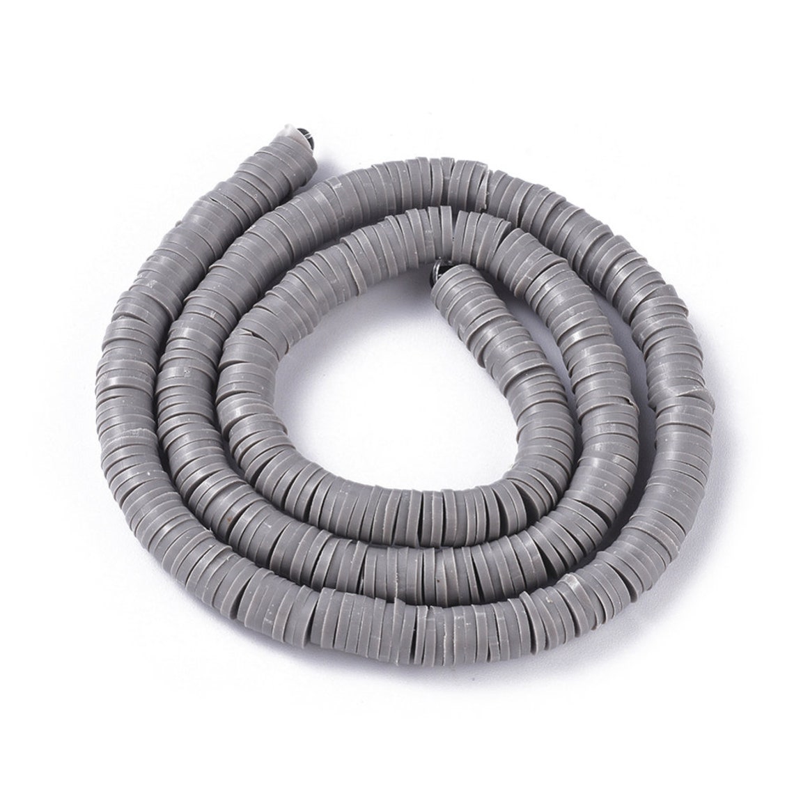 Elephant Gray Grey Polymer Clay Heishi Beads Handmade Flat - Etsy