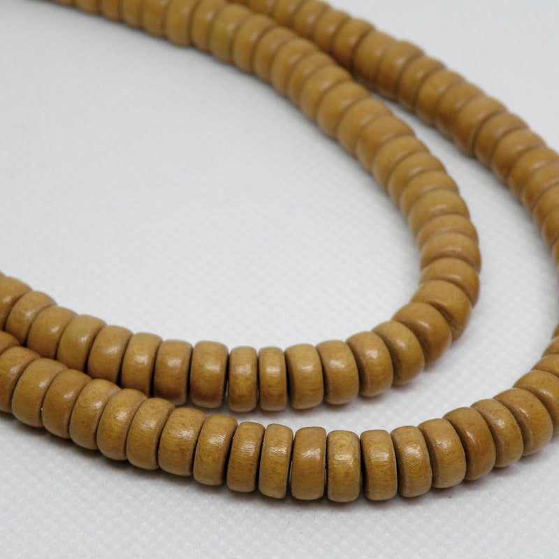 Wood Rondelle Beads - Etsy