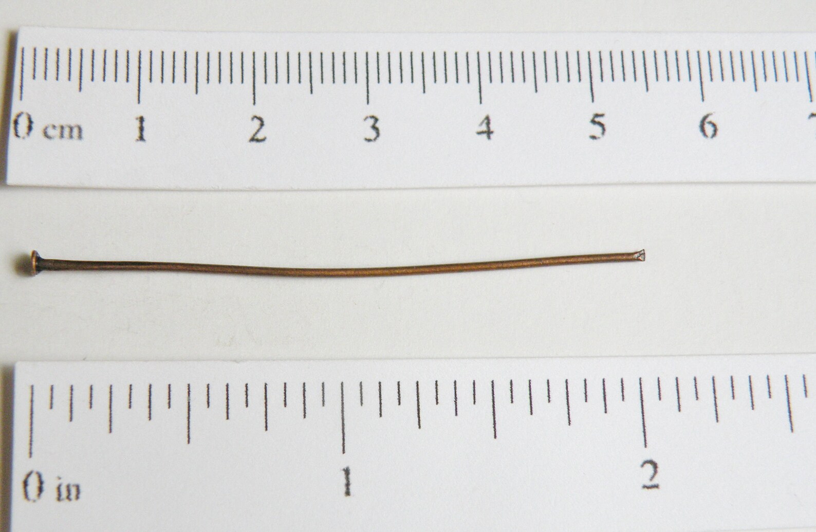 100 Head Pins Antique Copper 2 Inches or 5cm 21 Gauge DB03591 - Etsy