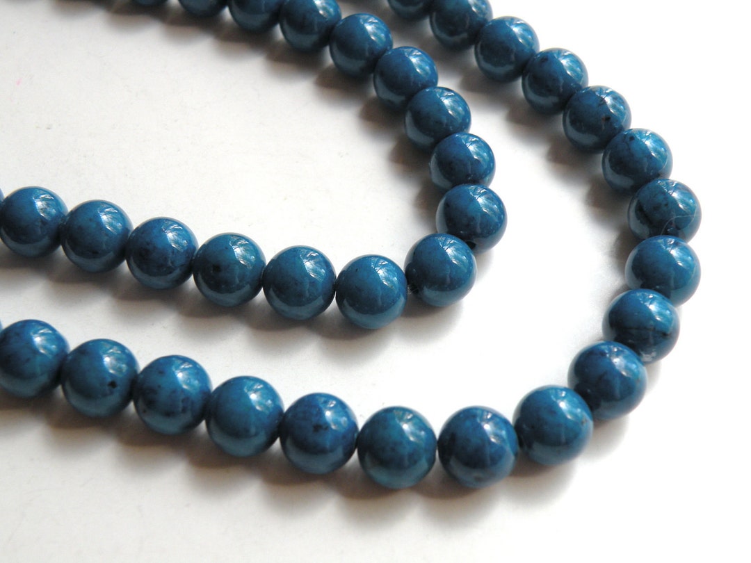 Riverstone Beads in Blue Round Gemstone 8mm Full Strand 4295GS - Etsy