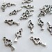 10 Clover Skeleton Key Tiny Charms Antique Silver 16x6mm DB05485 - Etsy