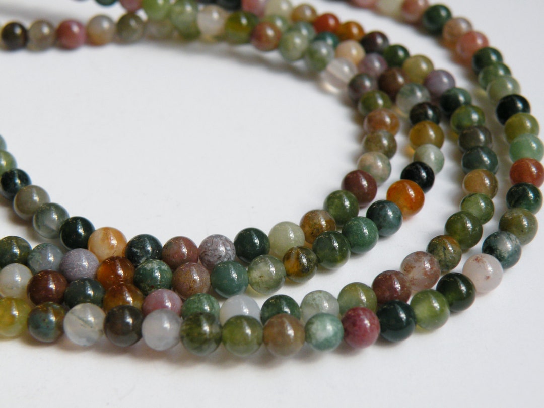 Fancy Jasper Gemstone Round Beads, Natural Earthy 4mm Full Strand ...