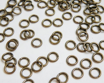 50 Jump Rings Round Open Solid Brass 6mm 20 Gauge 3570FN | Etsy