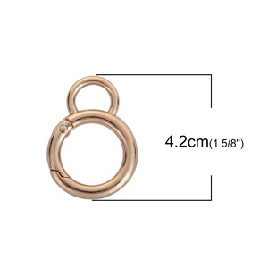 2 Gold Infinity Key Rings Carabiner Figure 8 Snap Hook Large Key Chains ...