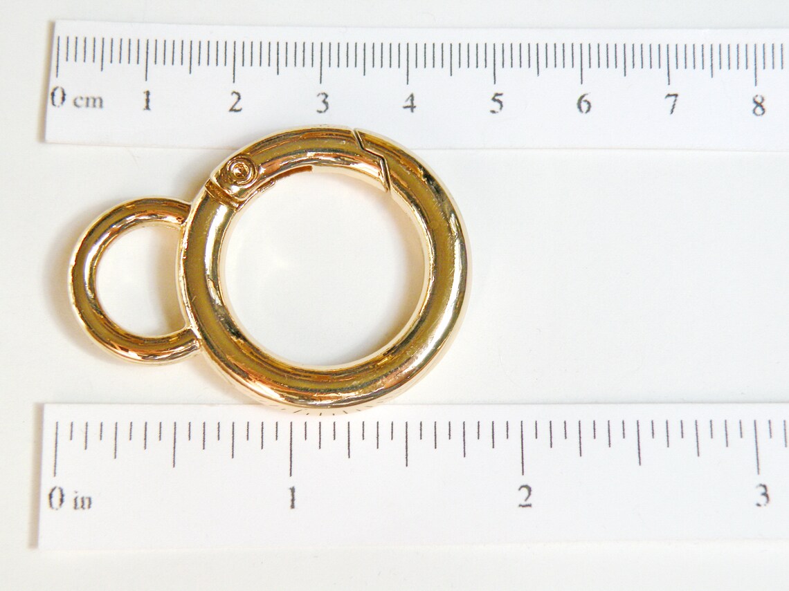 2 Gold Infinity Key Rings Carabiner Figure 8 Snap Hook Large - Etsy