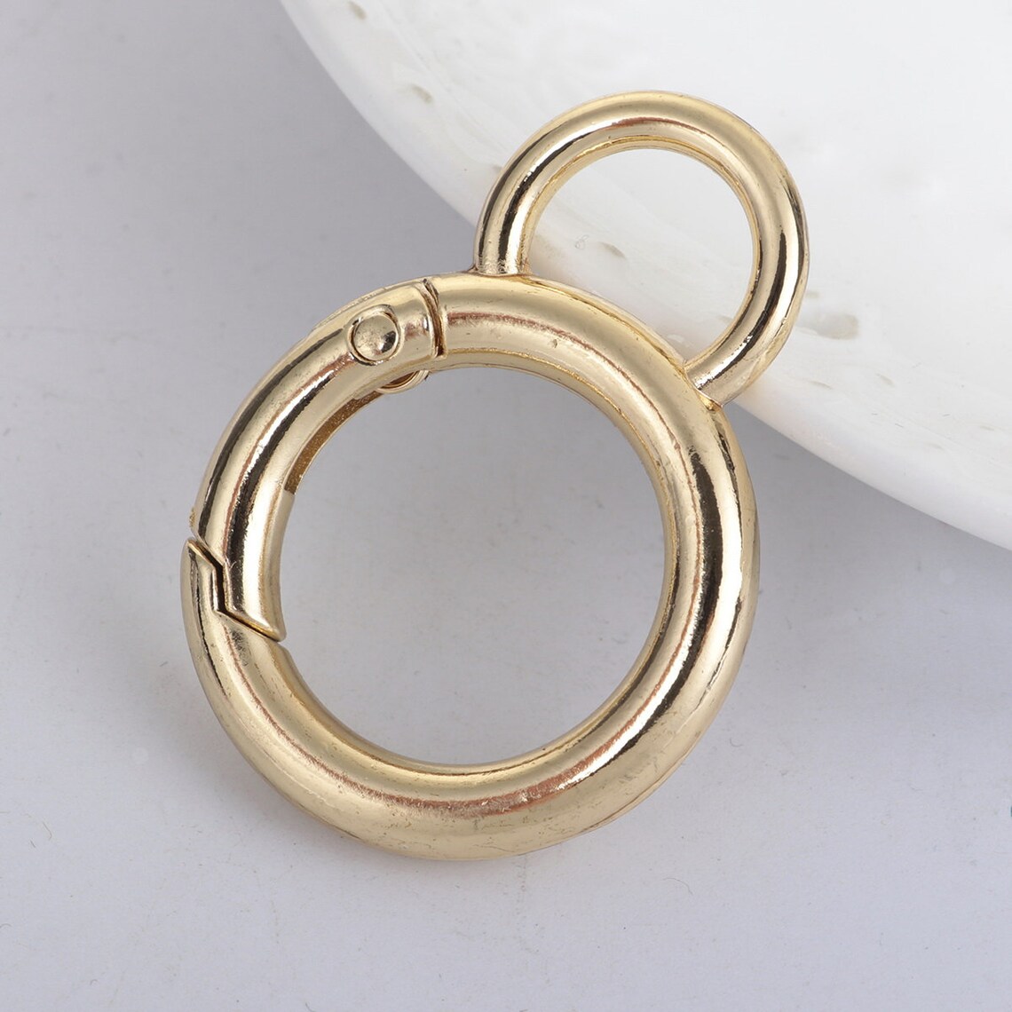 2 Gold Infinity Key Rings Carabiner Figure 8 Snap Hook Large - Etsy