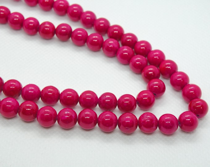Riverstone Beads in Rose Round Gemstone 8mm Full Strand 4297GS - Etsy
