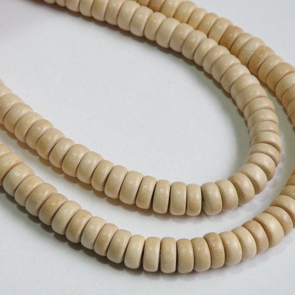 Wood Rondelle Beads - Etsy