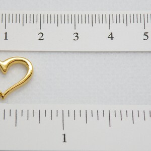 10 Open Heart Charms Shiny Gold 16x13mm DB0112823 - Etsy