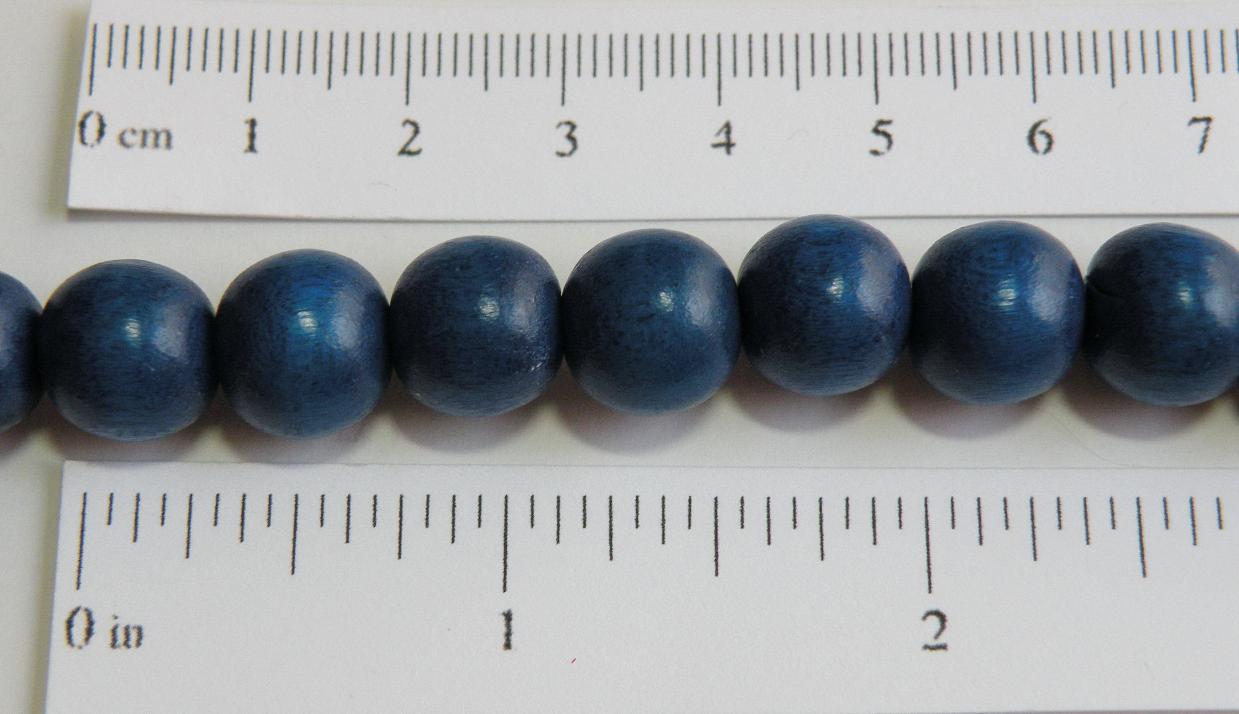 Royal Blue Wood Beads Round 9-10mm Full Strand Eco-friendly Cheesewood ...