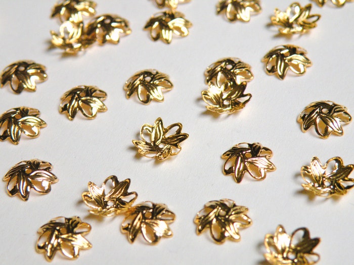 Leaf Bead Cap - Etsy