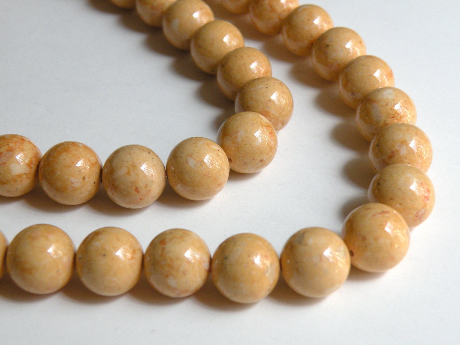 Riverstone Beads in Light Brown Round Gemstone 12mm Full - Etsy