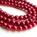 Cranberry Red Glass Pearl Beads Round 8mm Full Strand DB11408 - Etsy