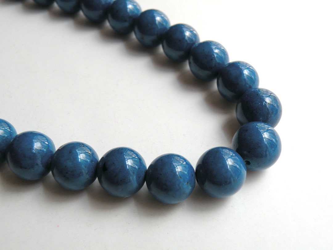 Riverstone Beads in Blue Round Gemstone 12mm Full Strand 4311GS - Etsy