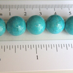 Riverstone Beads in Turquoise Blue Round Gemstone 12mm Full Strand ...