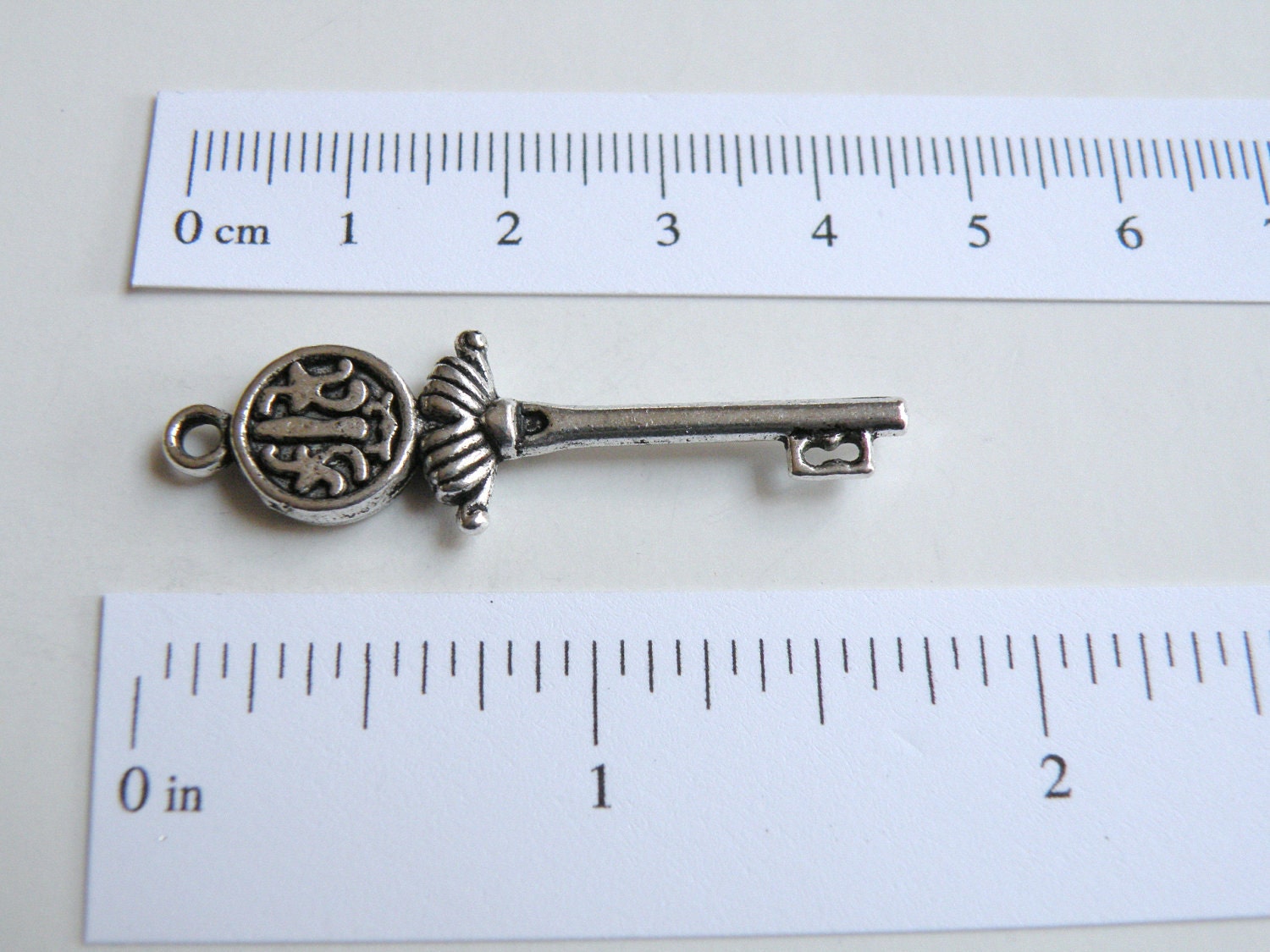 5 Small skeleton key charm collection antique silver 26x11mm | Etsy