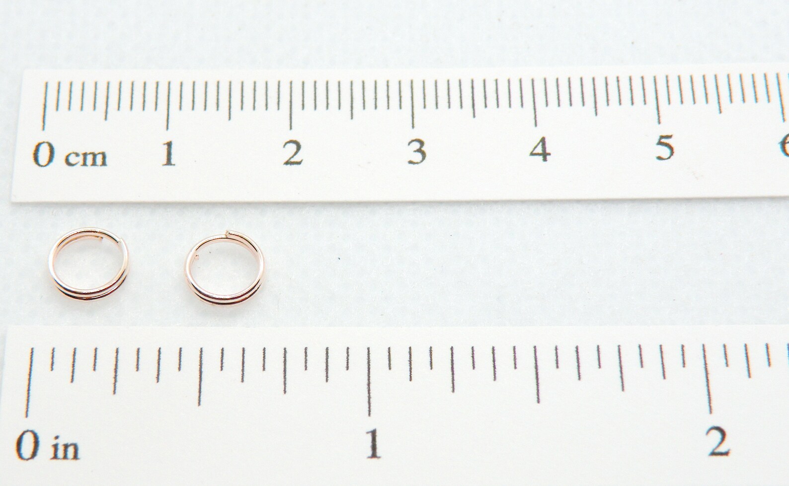 50 Light Rose Gold Pink Split Rings Shiny Plated Nickel Free - Etsy