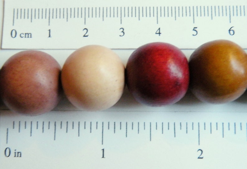 Earth Tone Wood Bead Mix Round Fall Colors Eco-friendly | Etsy