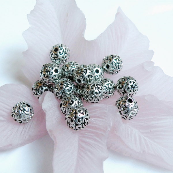 Antique Silver Beads - Etsy