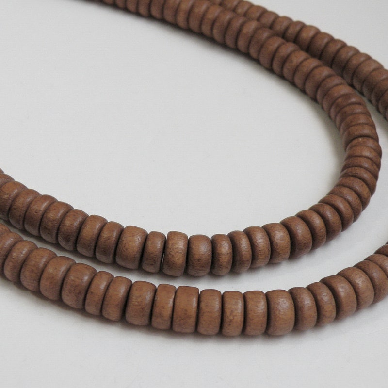 Wood Rondelle Beads - Etsy