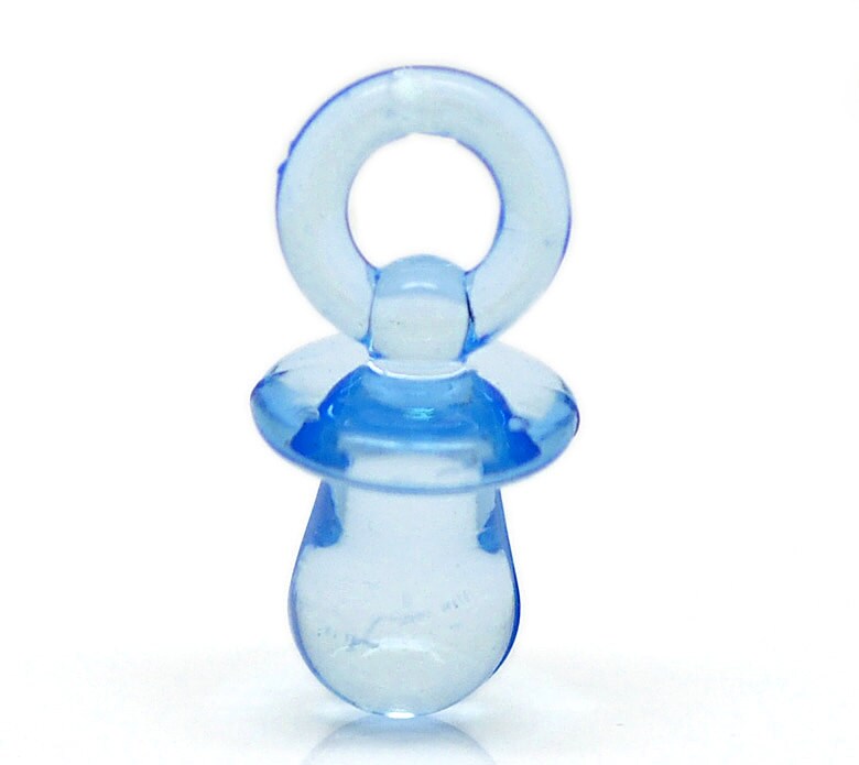 Baby Blue Pacifiers Acrylic Crystal Charm Pendant Baby Boy - Etsy