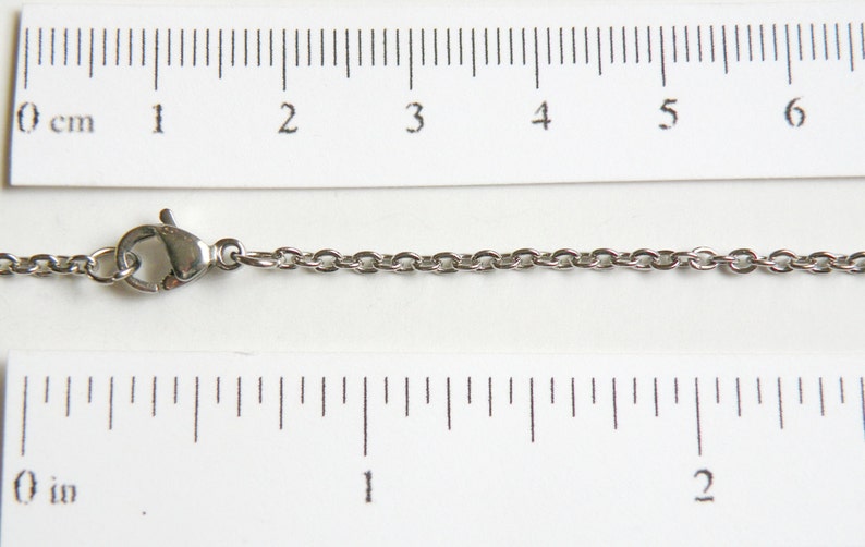 Stainless Steel Flat Cable 20 Inch Chains With Lobster Claw | Etsy