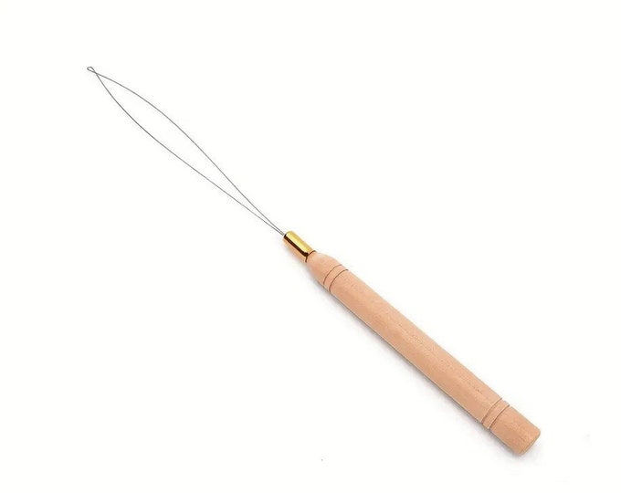 Bead Threader With Wooden Handle, Pulling Needle, Macrame Bead Tool ...