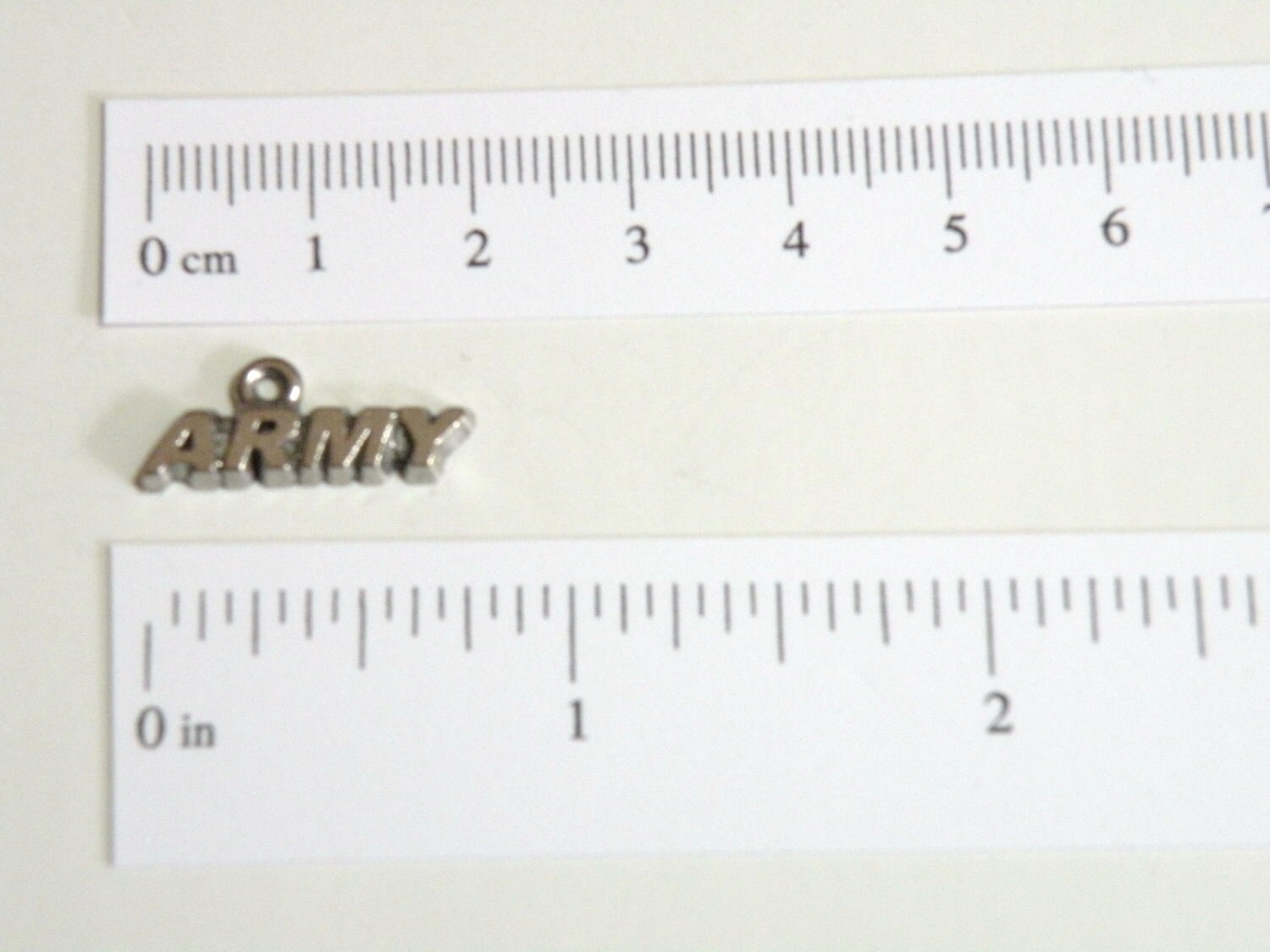2 Army Military Charms Antique Silver 20x5mm 9067FX Patriotic Pendants ...