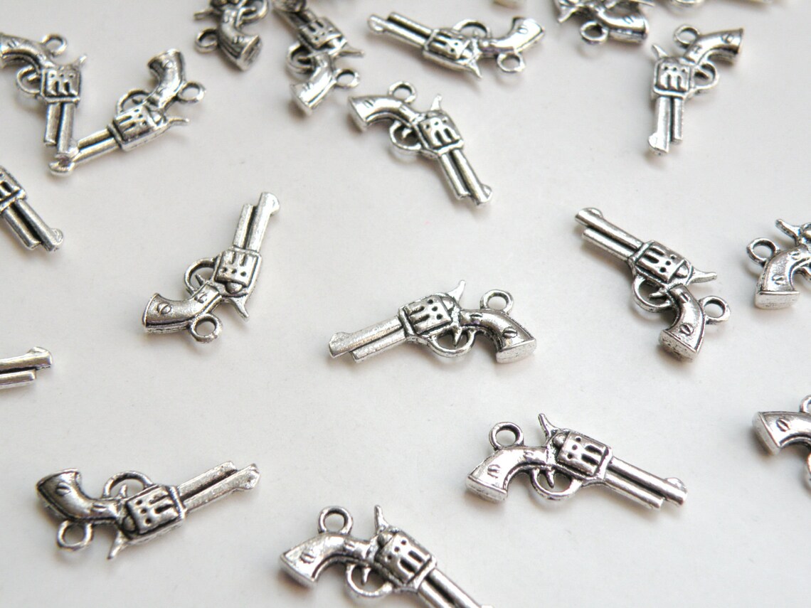 10 Hand Gun Pistol Revolver Charms Police Law Enforcement - Etsy