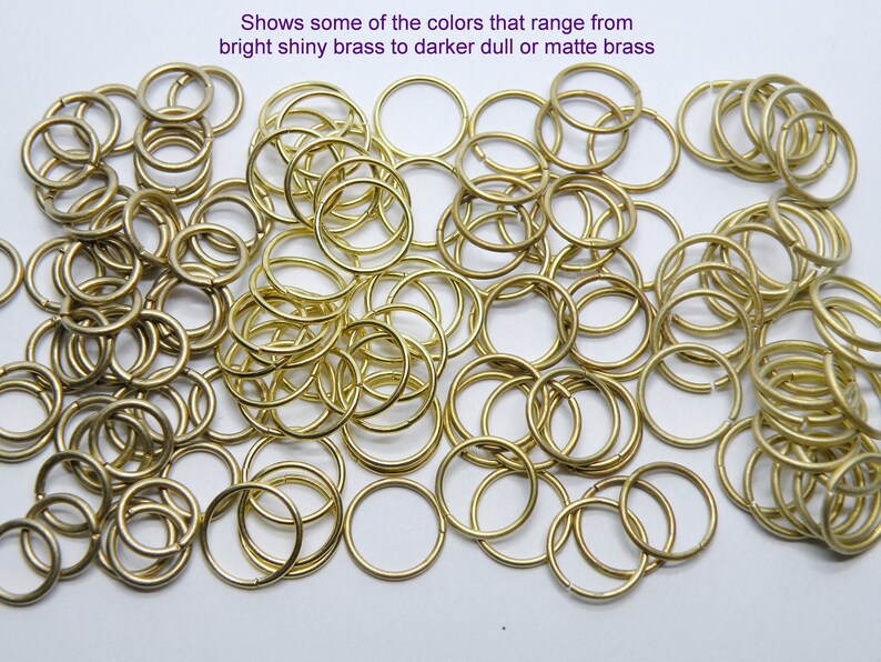 50 Jump Rings Round Open Solid Brass 6mm 20 Gauge 3570FN | Etsy