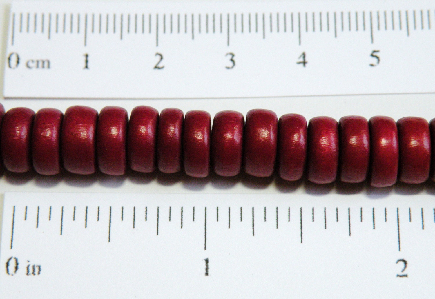 Ruby Red Wood Beads Rondelle Cheesewood Cranberry Red 8x4mm - Etsy
