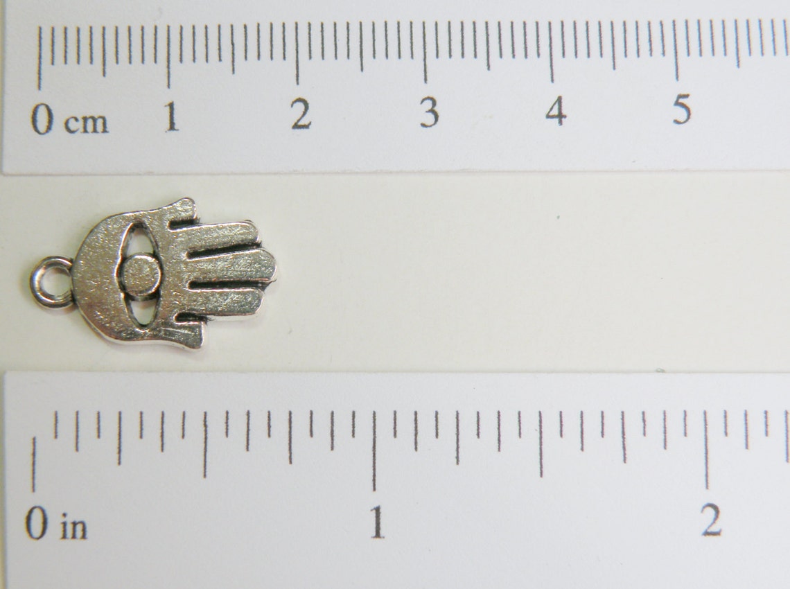 10 Hamsa Hand Fatima Hand With Evil Eye Protection Charms Antique ...
