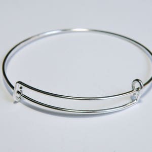 Bangle Bracelet Adjustable Expandable Charm Bracelet Double Bar Shiny ...
