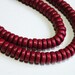 Ruby Red Wood Beads Rondelle Cheesewood Cranberry Red 8x4mm - Etsy