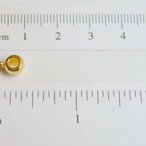 20 Tube Hanger Bails With Large 3mm Hole Smooth Shiny Gold European ...