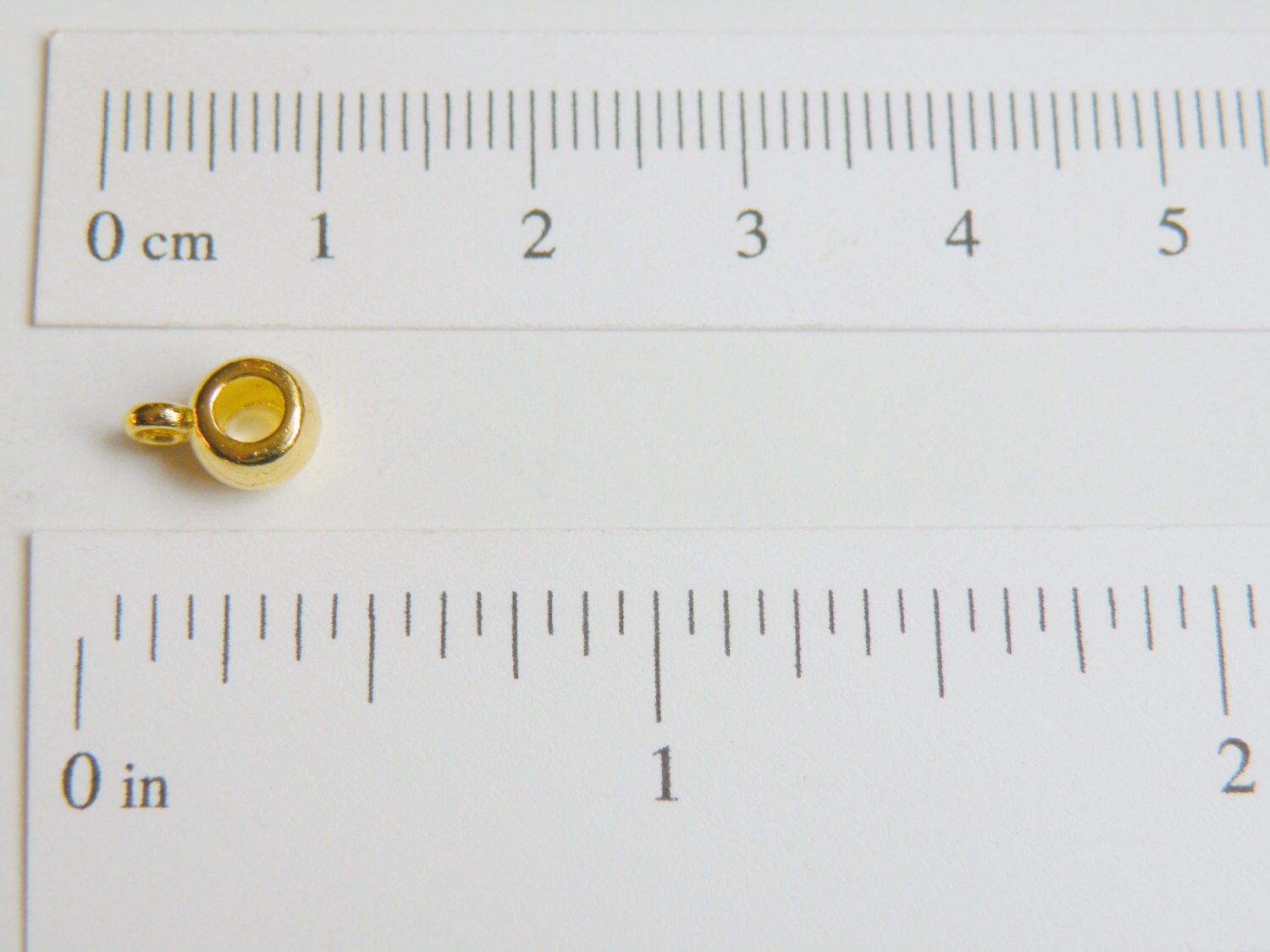 20 Tube Hanger Bails With Large 3mm Hole Smooth Shiny Gold European ...