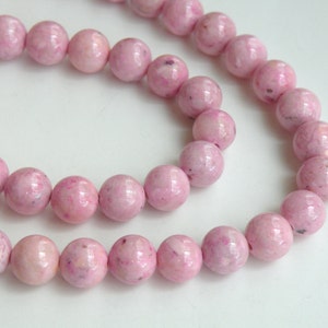 Riverstone Beads in Pale Pink Round Gemstone 8mm Full Strand 3281GE - Etsy