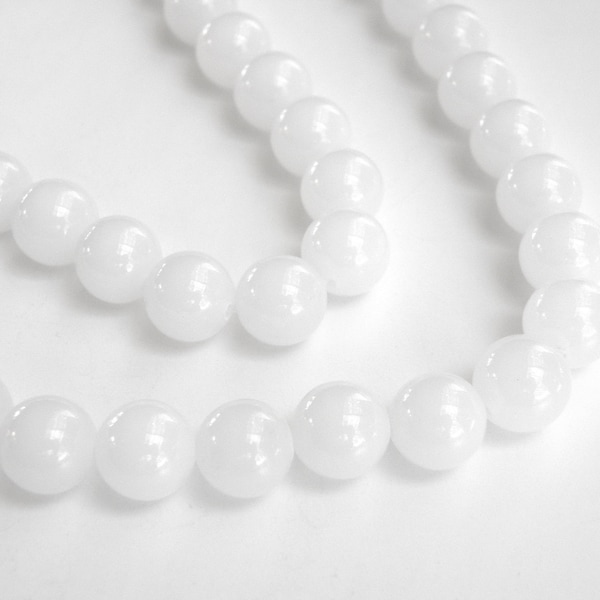 White Stone Beads - Etsy