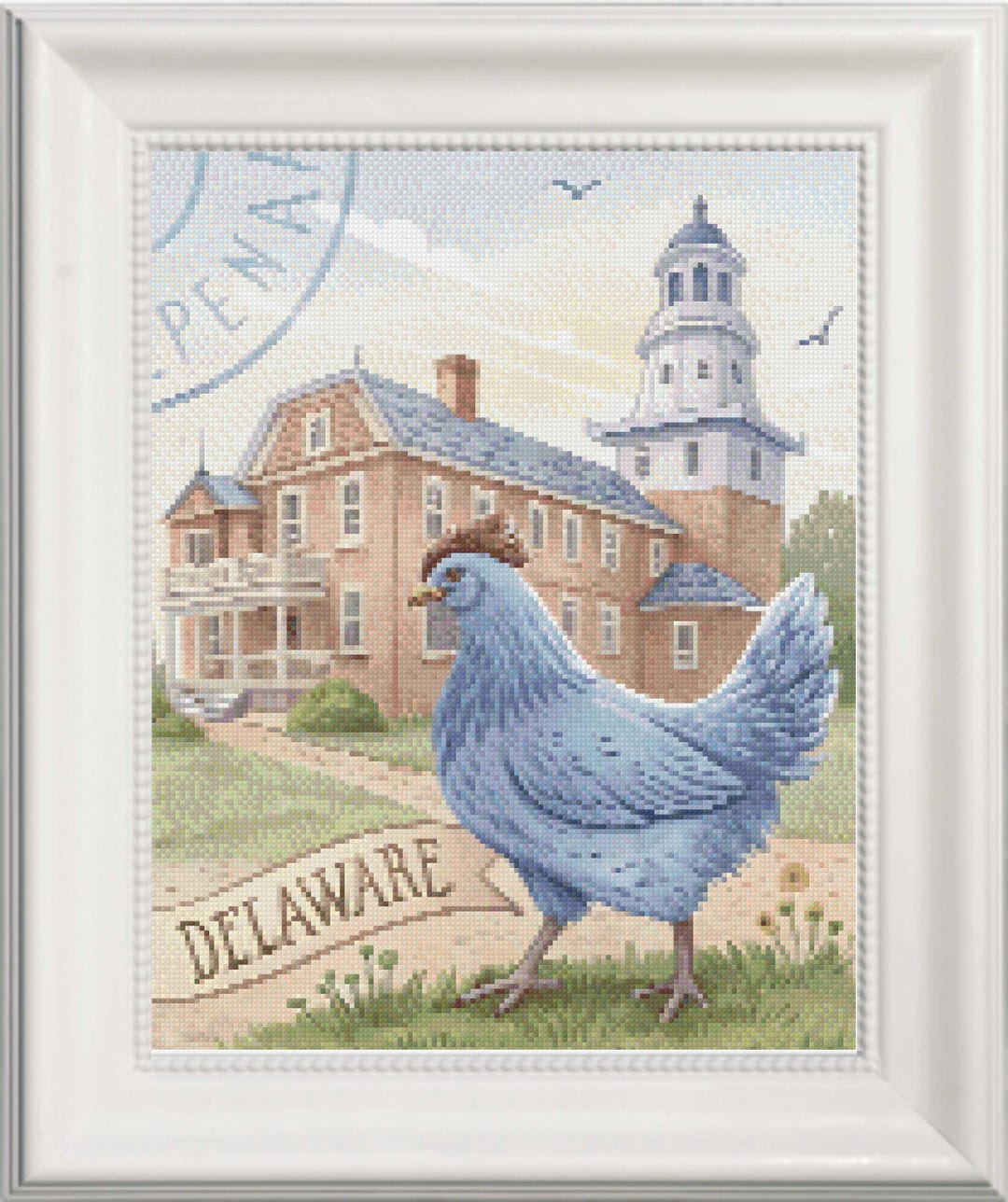 Delaware Counted Cross Stitch Pattern (digital Pattern) Works in ...