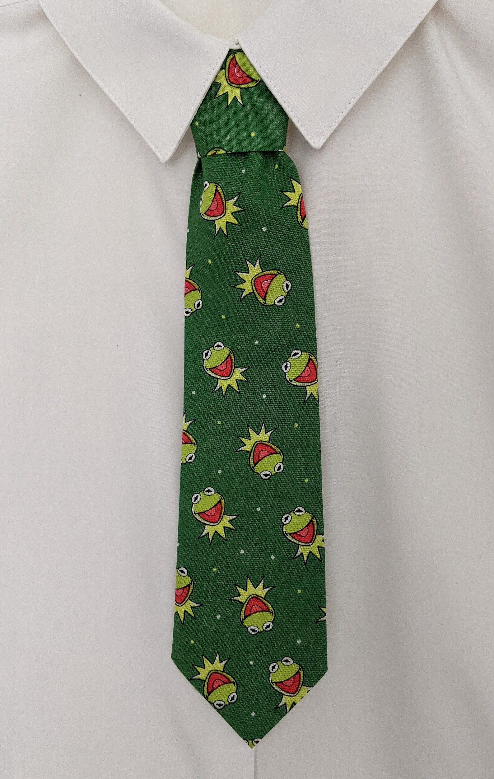 Handmade Children's Boys Green Muppets Kermit the Frog Tie - Etsy