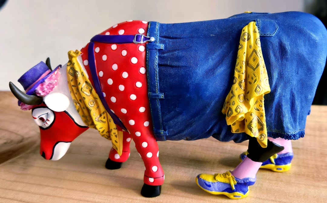 Collectable Cow Parade Bull Fight'n Bossie Rodeo Clown Figurine - Etsy
