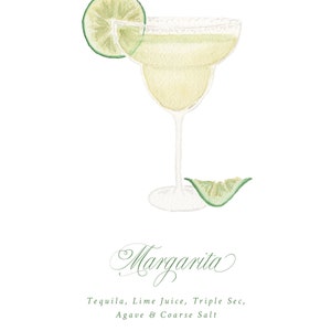 Personalized Watercolor Signature Drinks Sign, Signature Cocktail ...