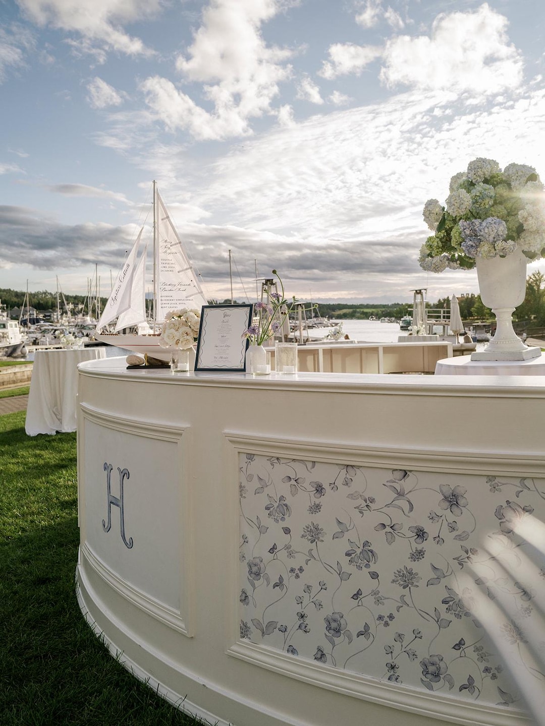 Sailboat Signature Cocktails Bar Menu, Coastal Wedding Bar Signage ...