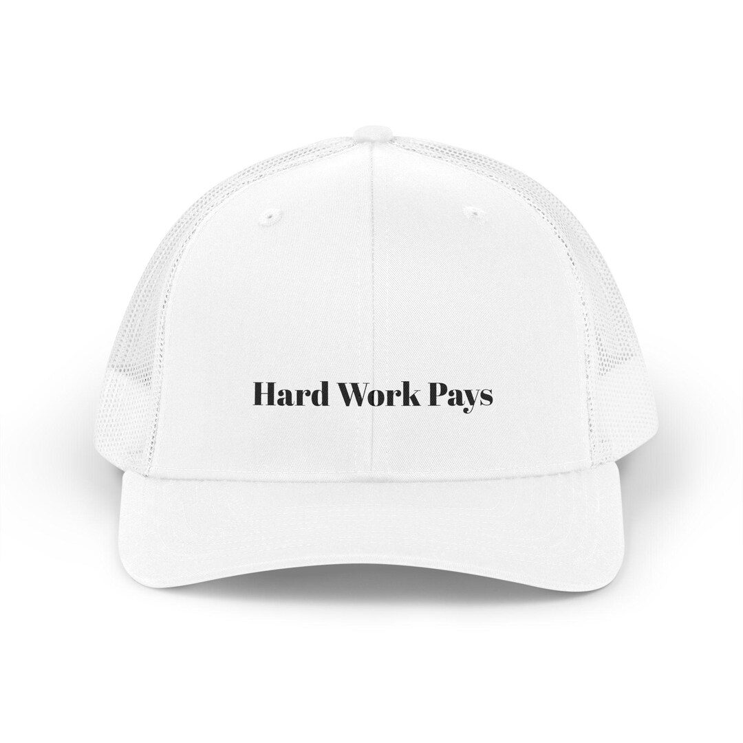 Hard Work Pays Motivation Trucker Hat| Daily Motivation Cap| Success ...