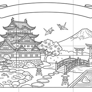 Japanese Castle Coloring Pages Printable – Cultural Activity for Kids ...