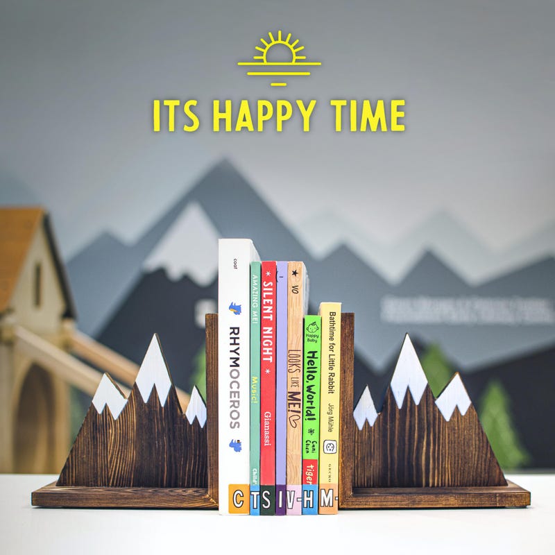 Mountain Bookends - Etsy