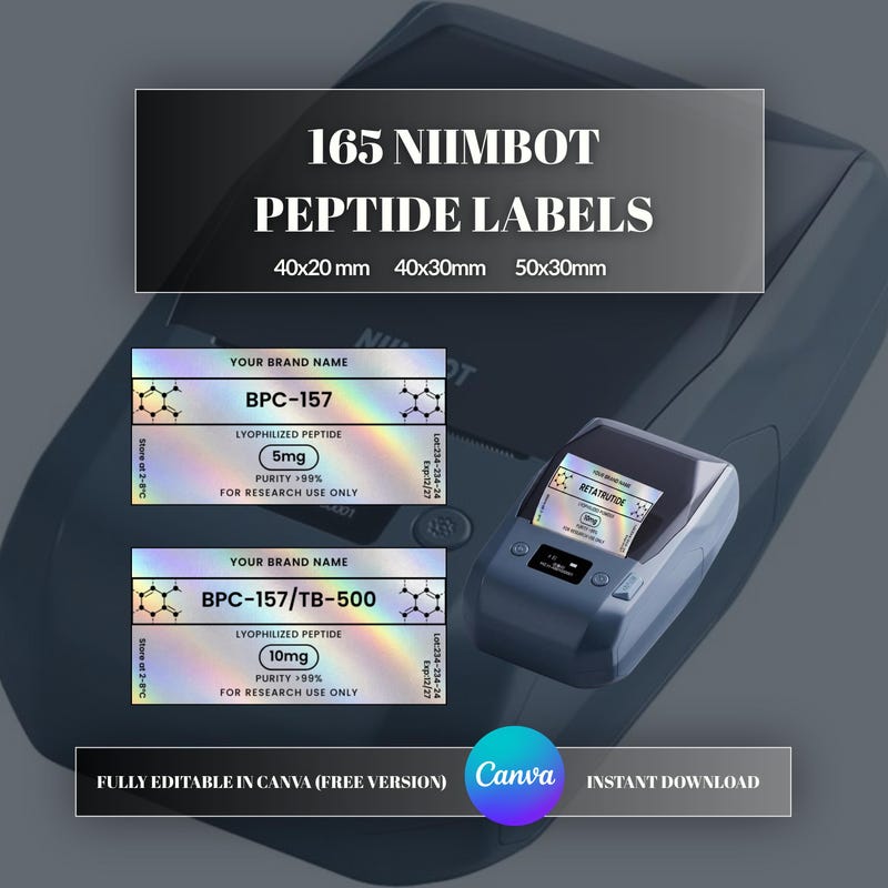 Niimbot Label Template - Etsy