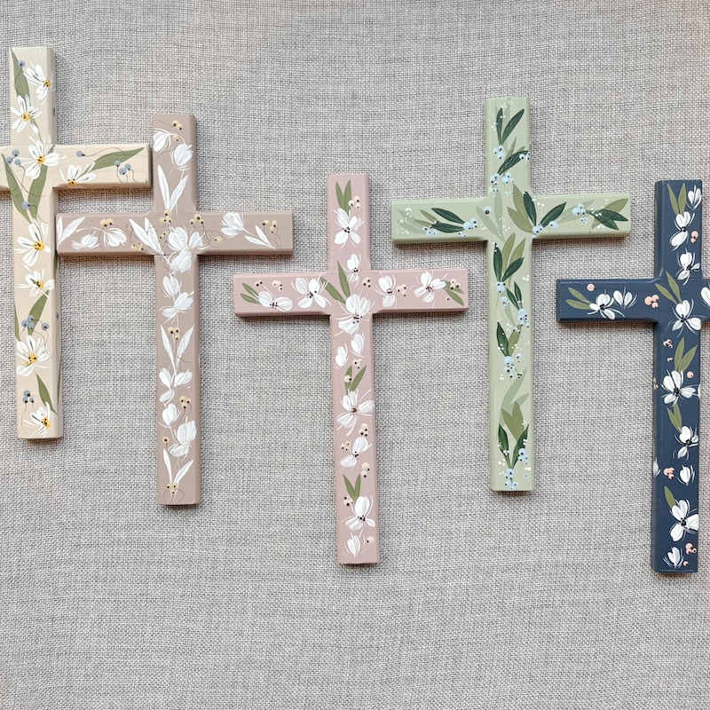 Hand Painted Wooden Crosses - Etsy