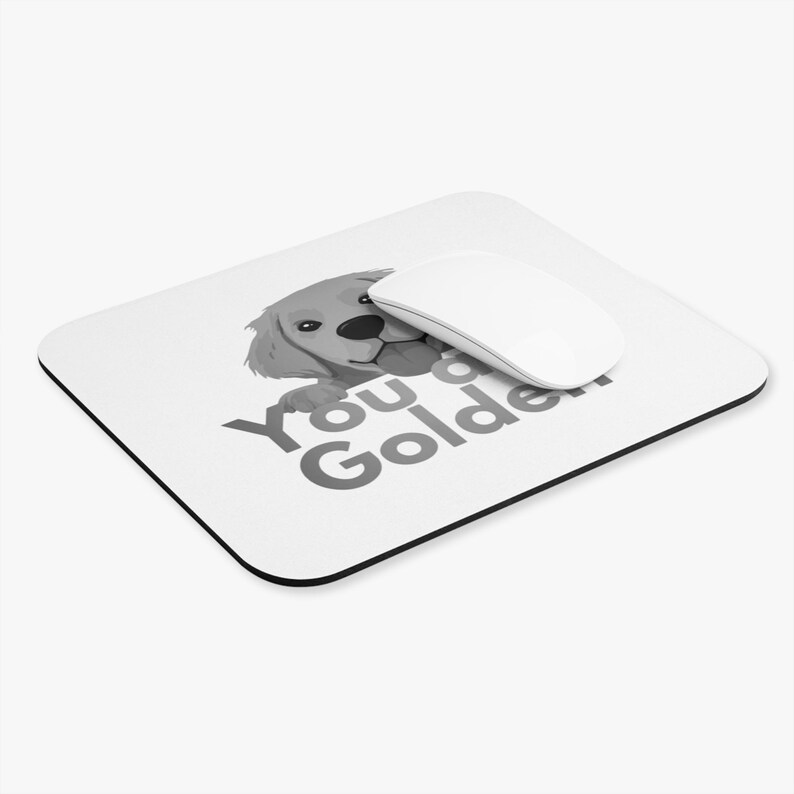 You Are Golden Golden Retriever Mouse Pad | Dog Lover Desk Accessory - Etsy