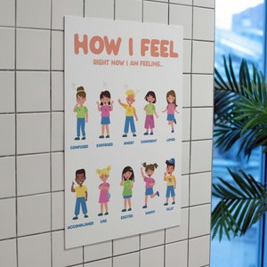 8.5" X 11" International Feelings Poster, Emotions Chart, Classroom ...